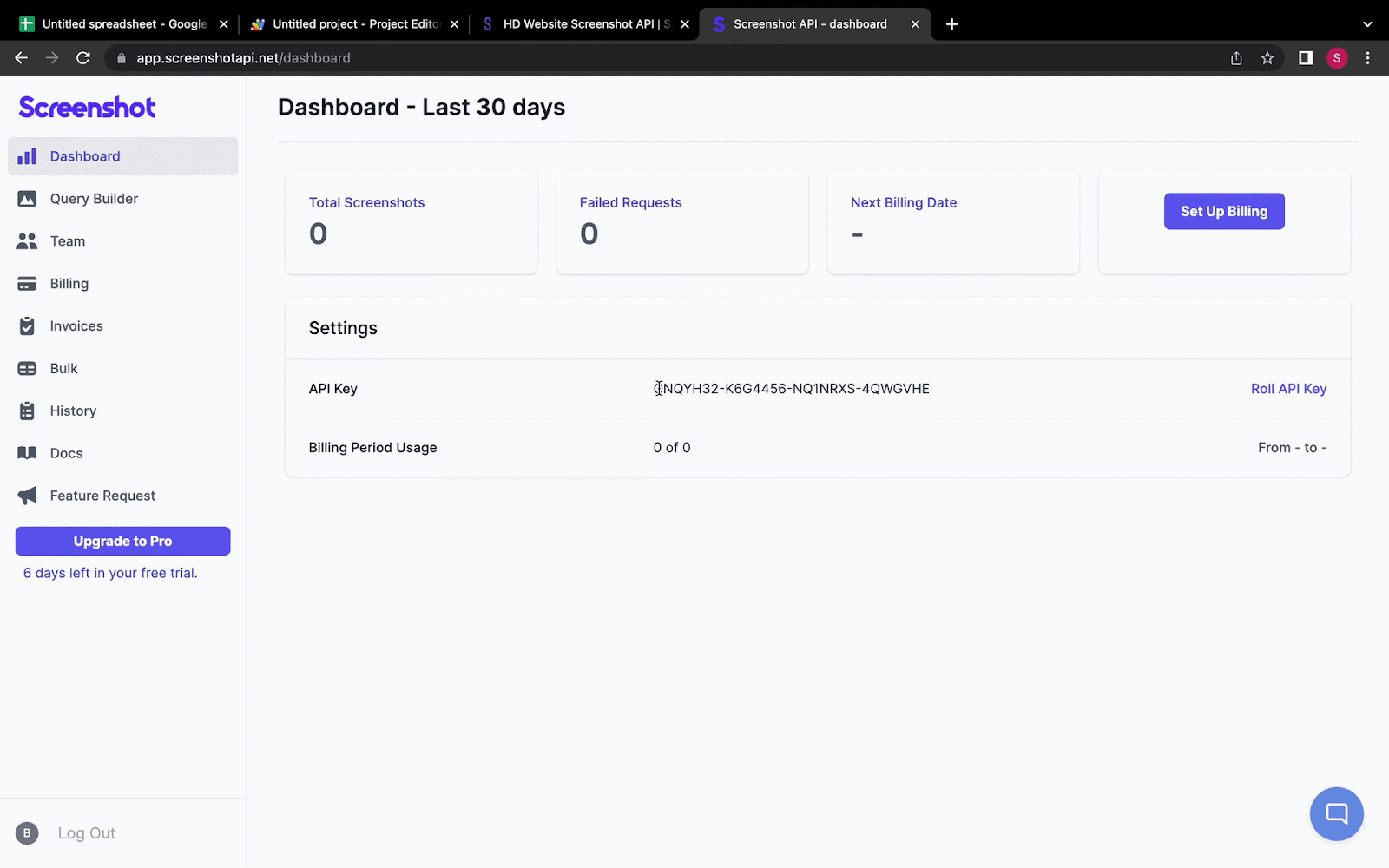 Google Sheets Function to Take Screenshots of Any Website
